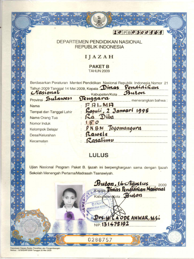 Ijazah SMP | PDF