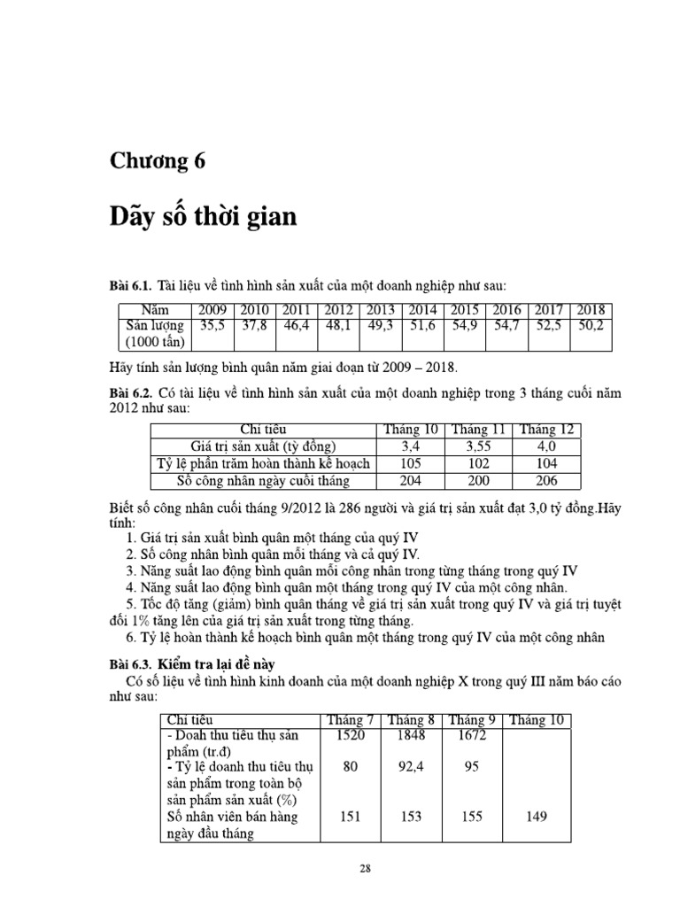 Nguyen Ly Thong Ke Kinh Te Hoang Duc Thang 06. Bai Tap Chuong 6 (Cuuduongthancong - Com) | PDF