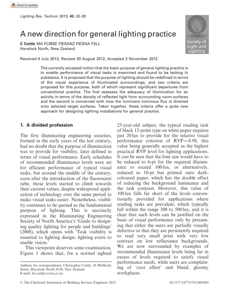 A New Direction For General Lighting Practice | PDF | Lighting ...