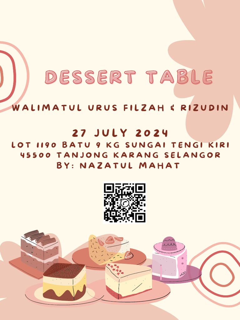 Desset Table & Buffet Menu Sign (2) | PDF
