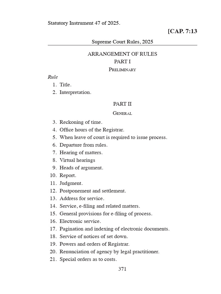 Supreme Court Rules 2025 Overview | PDF | Appeal | Judgment (Law)