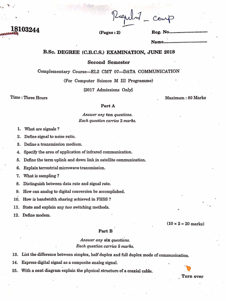 Data Communication 2 | PDF | Duplex (Telecommunications) | Information And Communications Technology