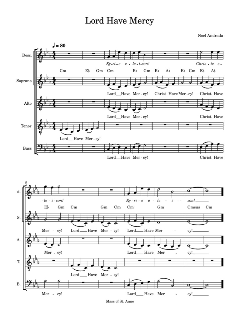 Lord Have Mercy SATB | PDF | Vocal Music | Choral Music