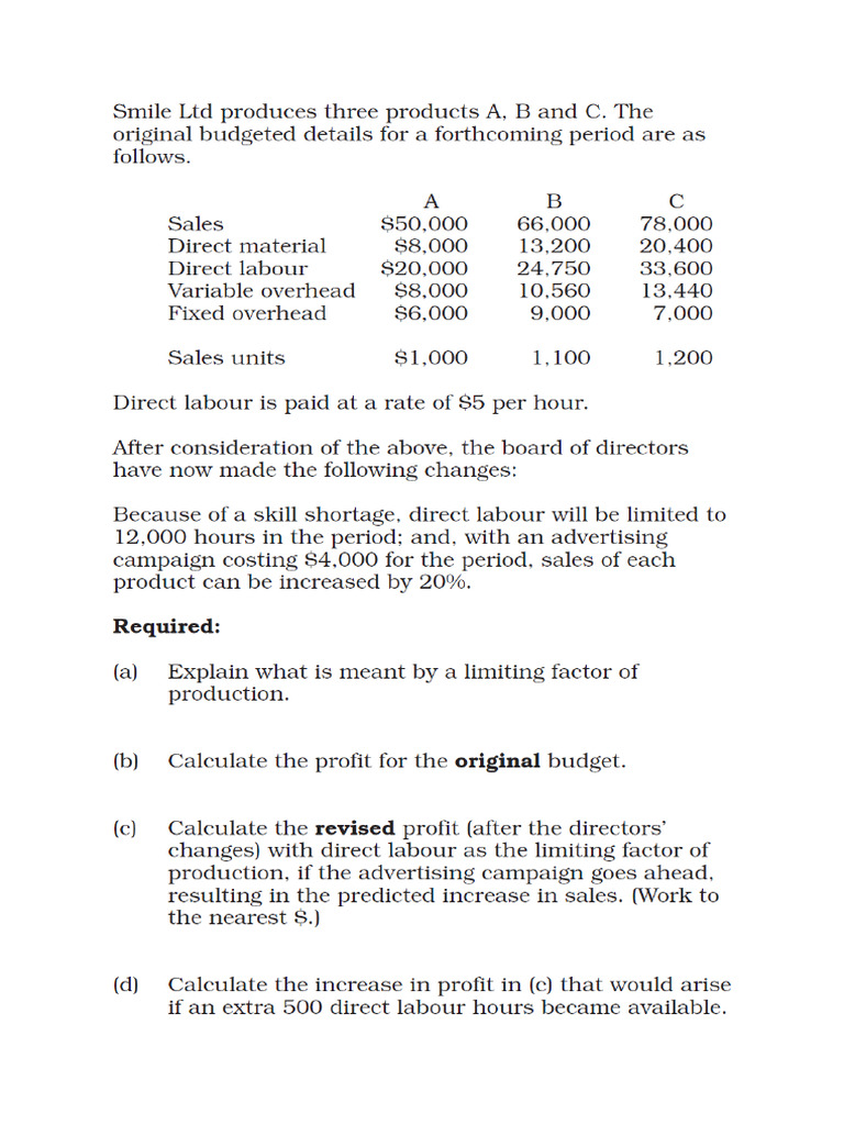 Exercise Limiting Factor | PDF