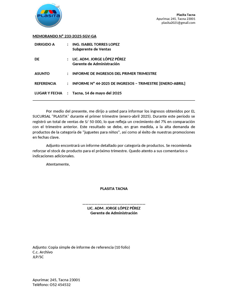 Memorando - Memo Múltiple | PDF