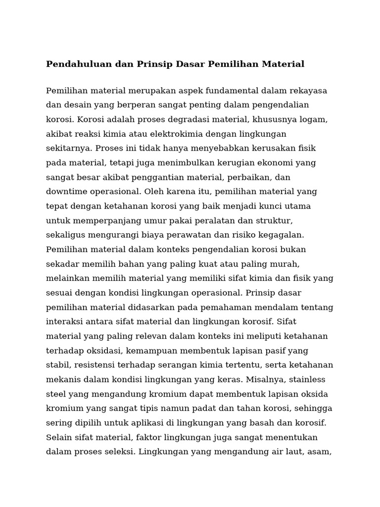 Ringkasan Material Selection | PDF