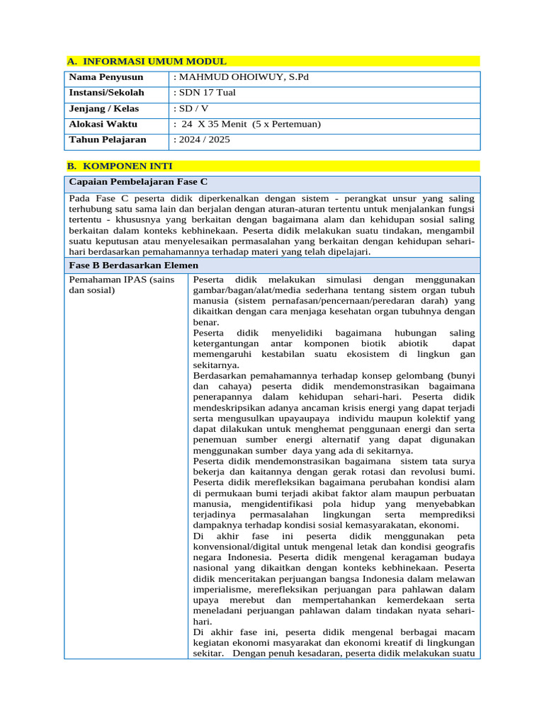 BAB 5 - MA IPAS Kls 5 | PDF