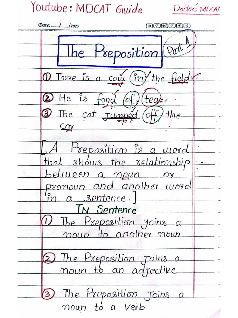 The Prepositions (Part 1) | PDF