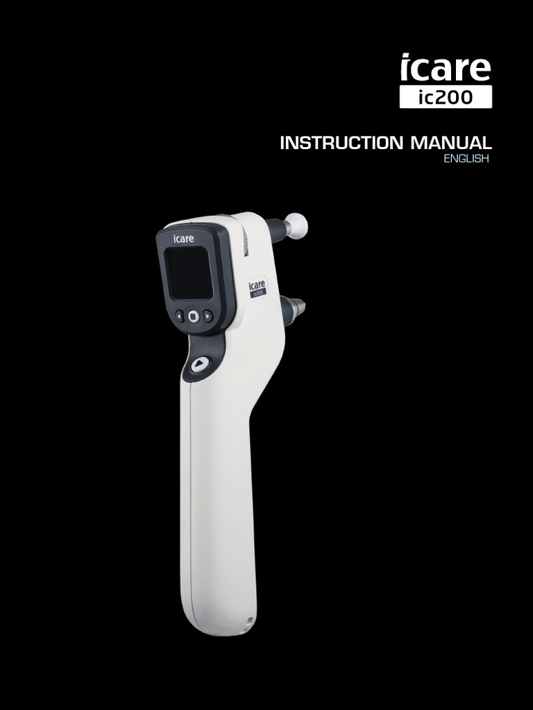 Icare IC200 Tonometer User Manual | PDF | Medical Device