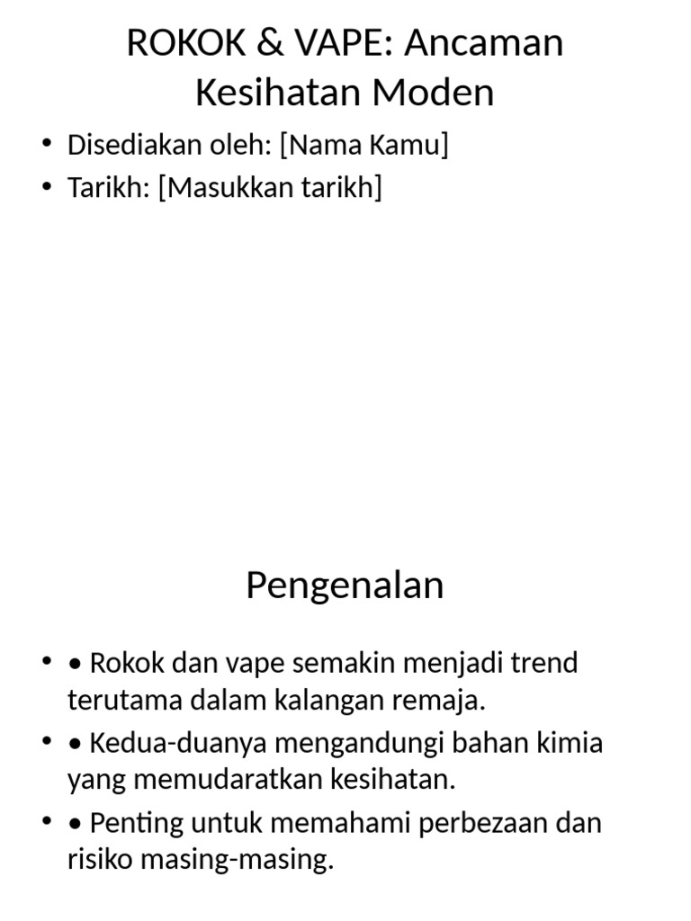 Slide Rokok Dan Vape | PDF