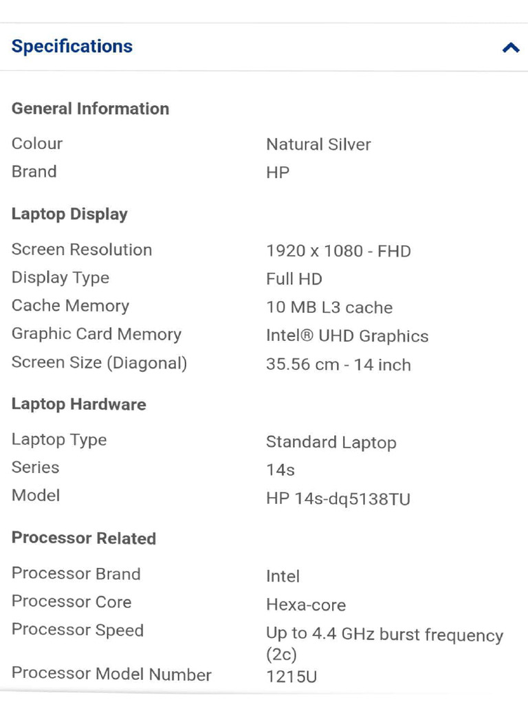 Laptop Specifications | PDF
