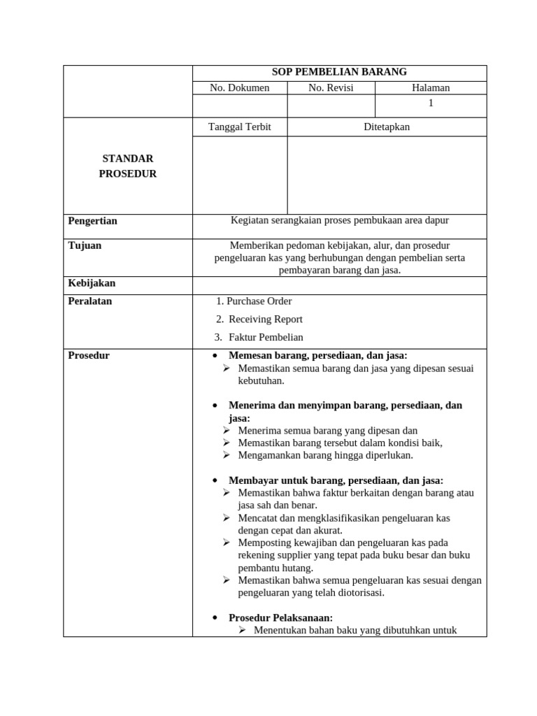 Contoh Sop-Pembelian-Barang | PDF