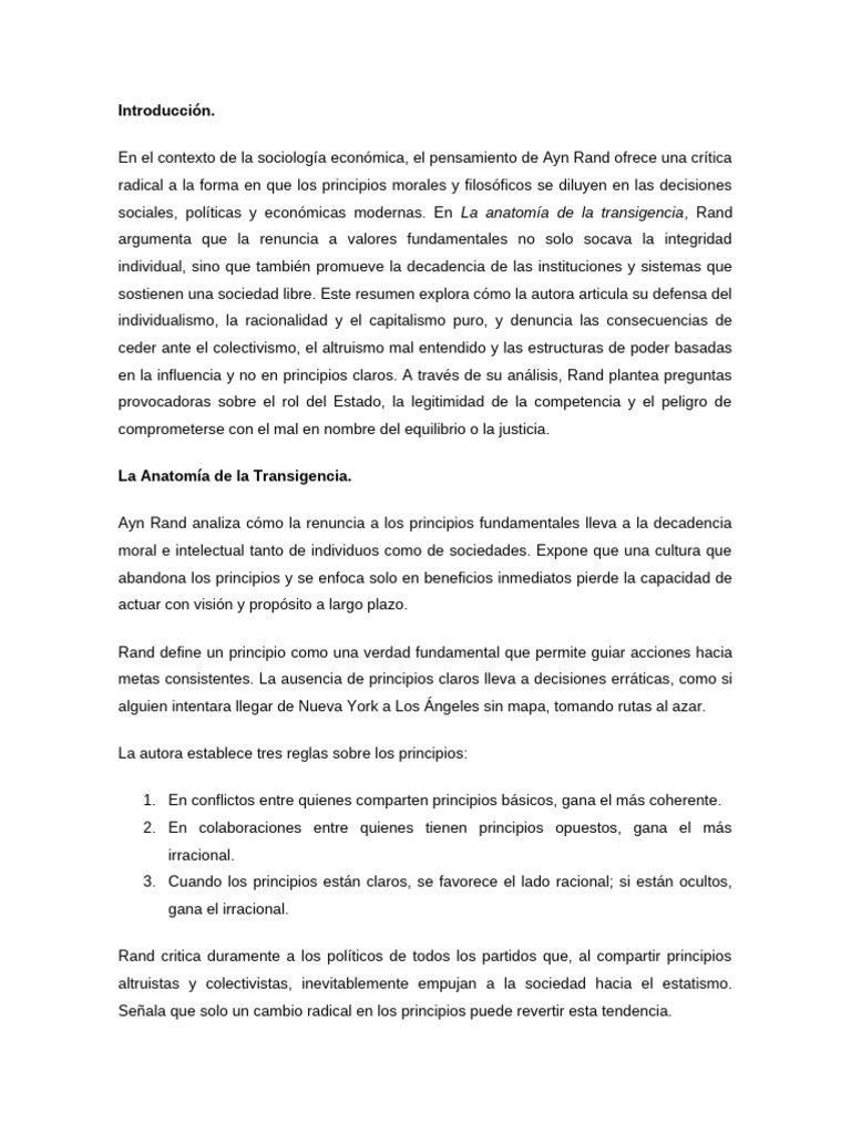 La Anatomía de La Transigencia Trabajo Grupal Sociologia Economica ...