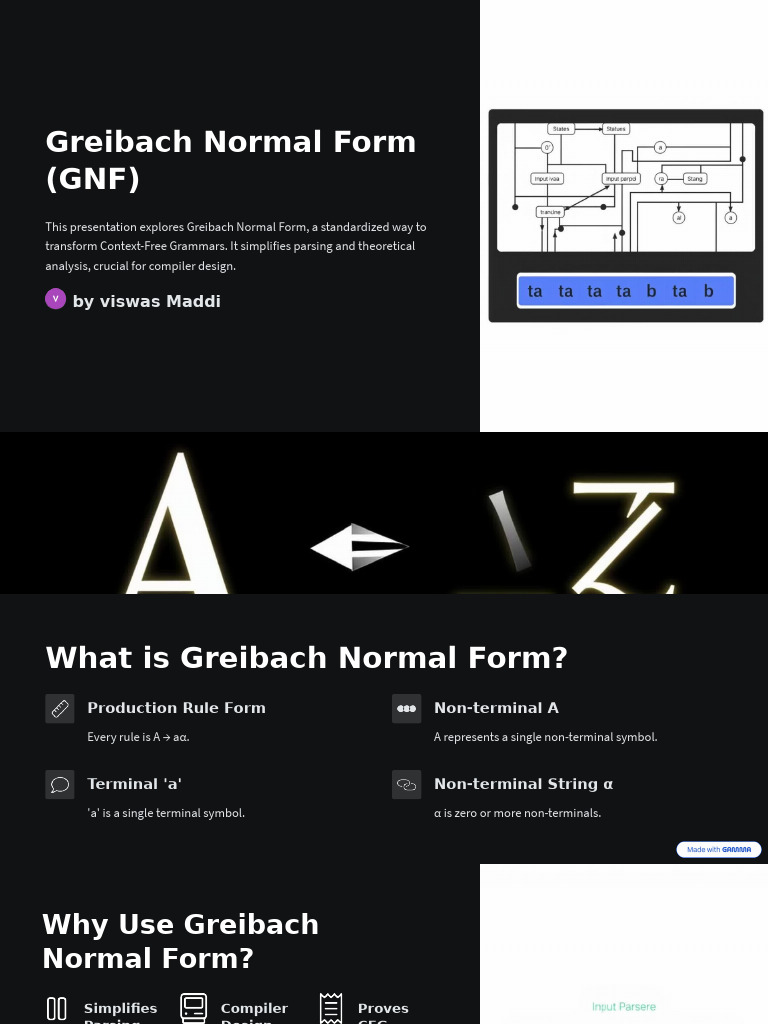 Greibach Normal Form GNF | PDF | Parsing | Mathematics