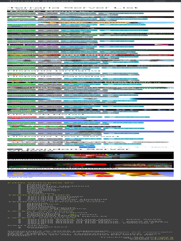 Terraria Server List Terraria Multiplayer Serve | PDF | Internet ...