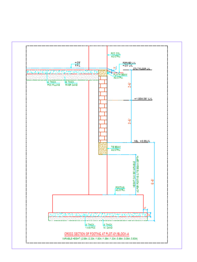 Block-A-Footing Cross Section | PDF