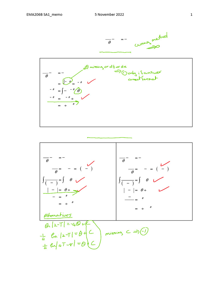 Ema206b 2022 Sa1 Memo Elv | PDF | Chemical Equilibrium | Mathematical ...