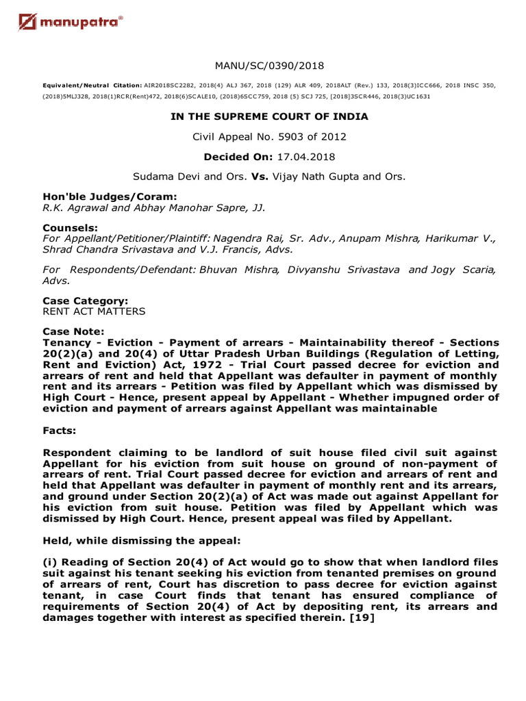 Sudama Devi and Ors Vs Vijay Nath Gupta and Ors ...