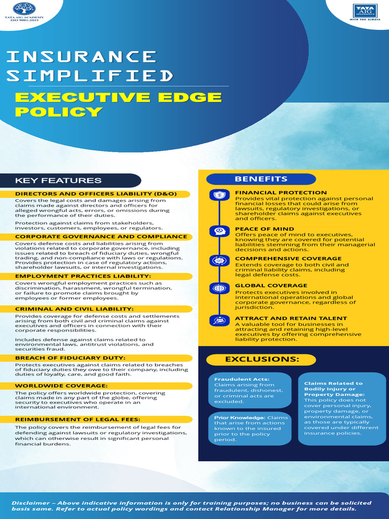 CL Insurance Simplified - Executive EDGE | PDF | Liability Insurance ...