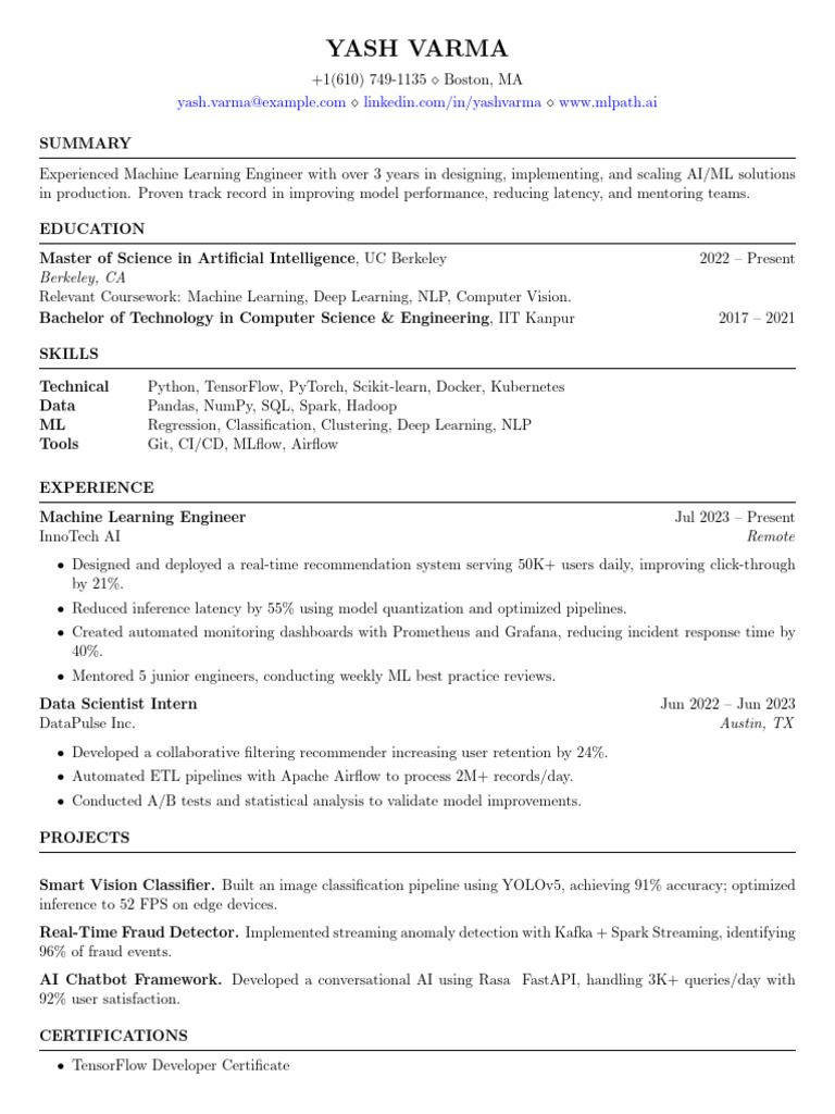 FAANGPath Simple Template 2 | PDF | Machine Learning | Artificial Intelligence
