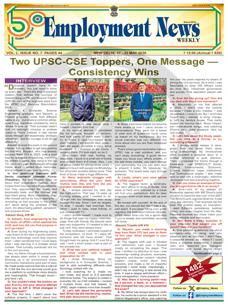 Employment News - May 17-23, 2025 | PDF