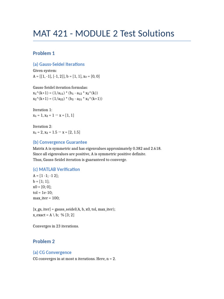MAT421 Module2 Solutions | PDF