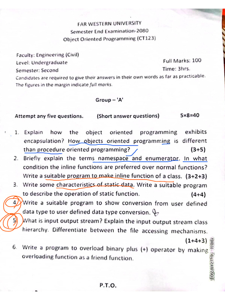 Oop Old Questions | PDF