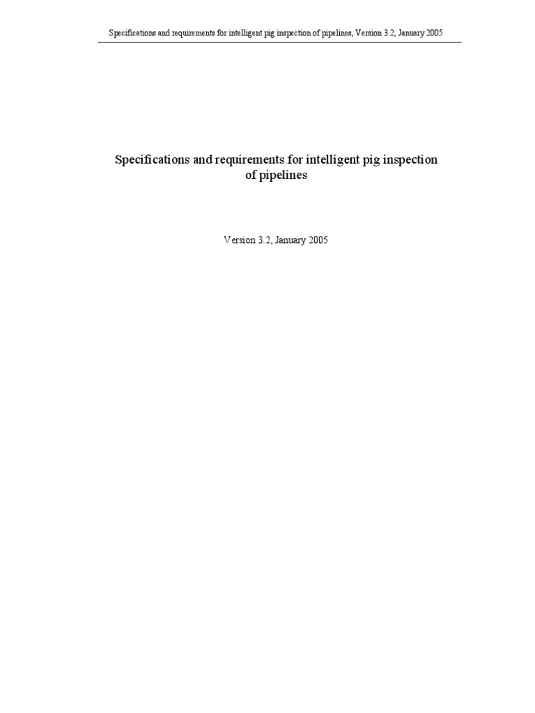 Intelligent Pig Inspection Specifications | PDF | Nondestructive ...