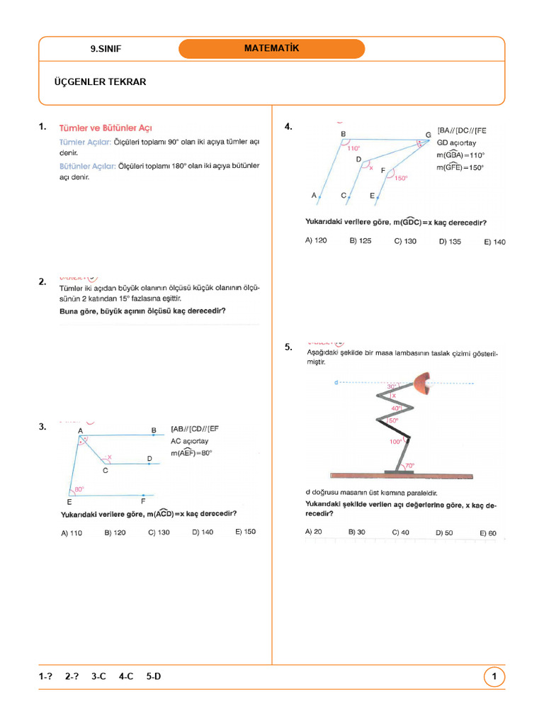 Révision des triangles en mathématiques | PDF