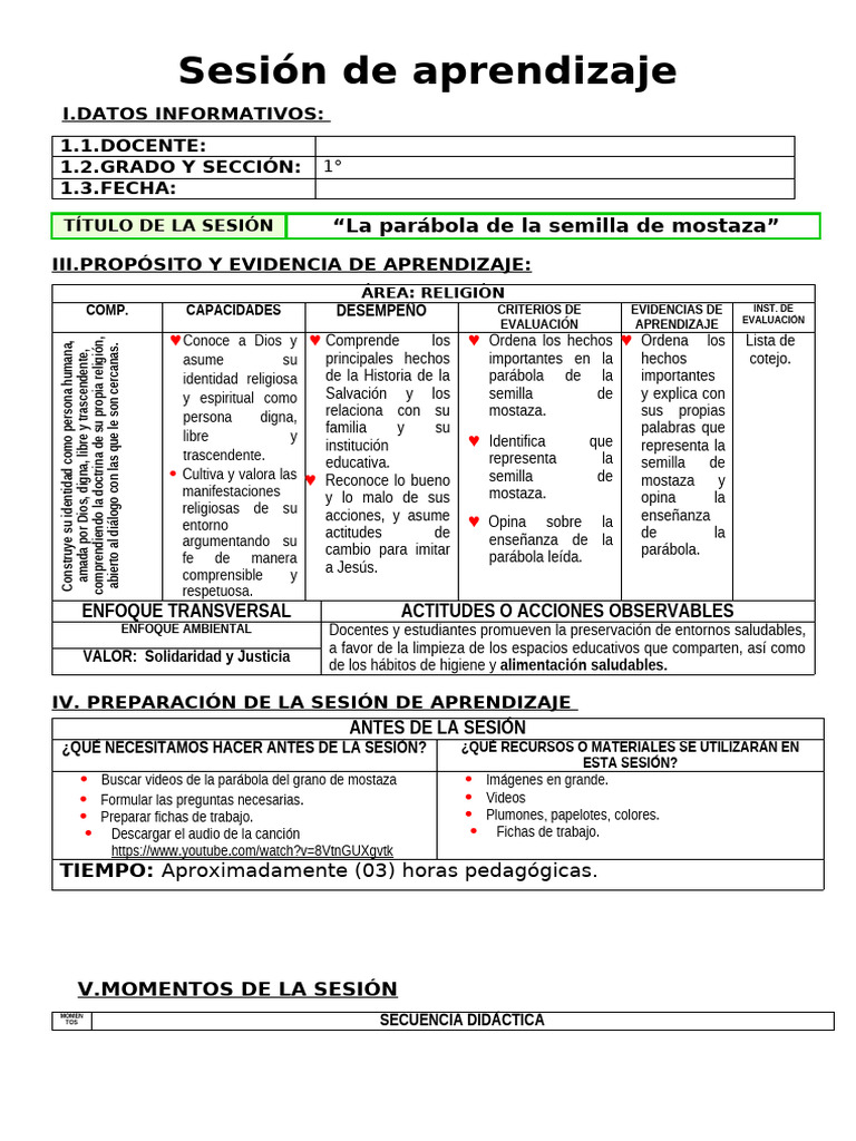 Sesión Paràbola de La Semilla de Mostaza Maestra Janet | PDF ...