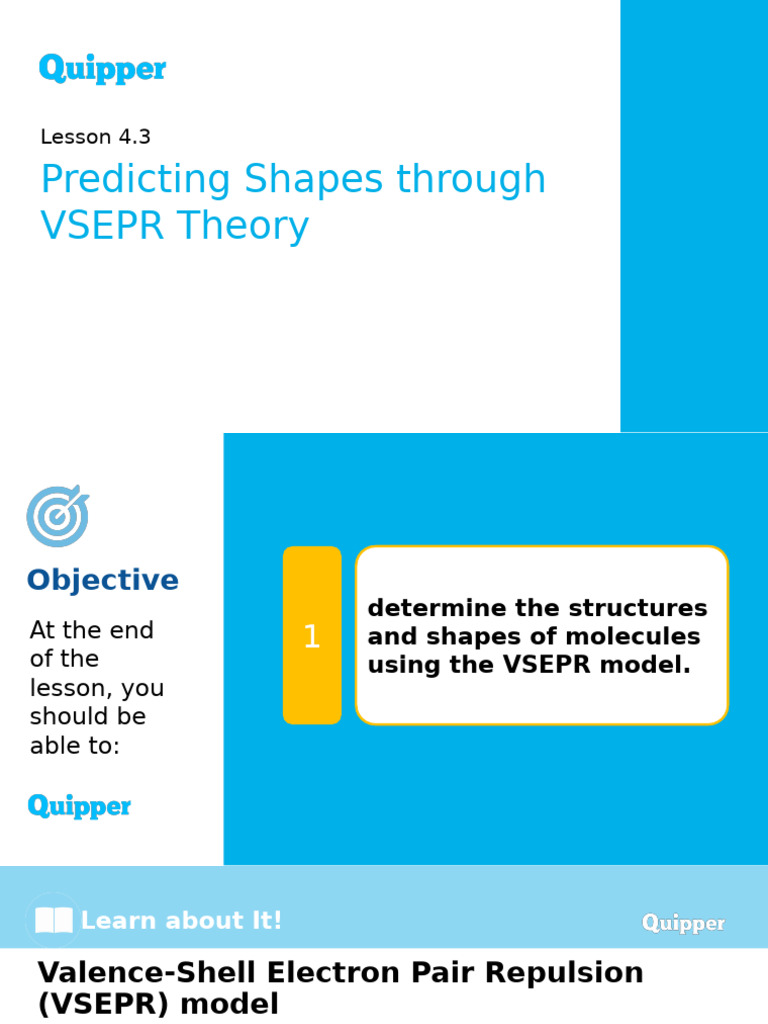 Physical Science SHS 4.3 Predicting Shapes Through VSEPR Theory | PDF ...