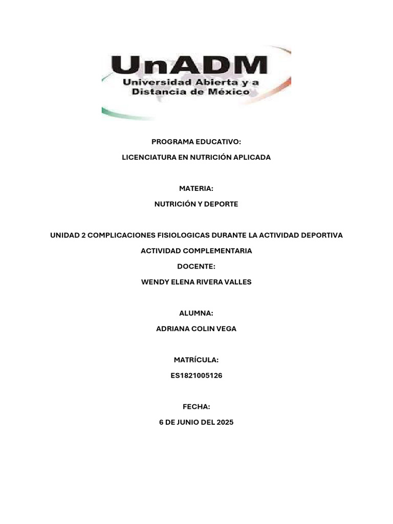Nnde U2 Acdl Adcv | PDF | Caloría | Nutrición
