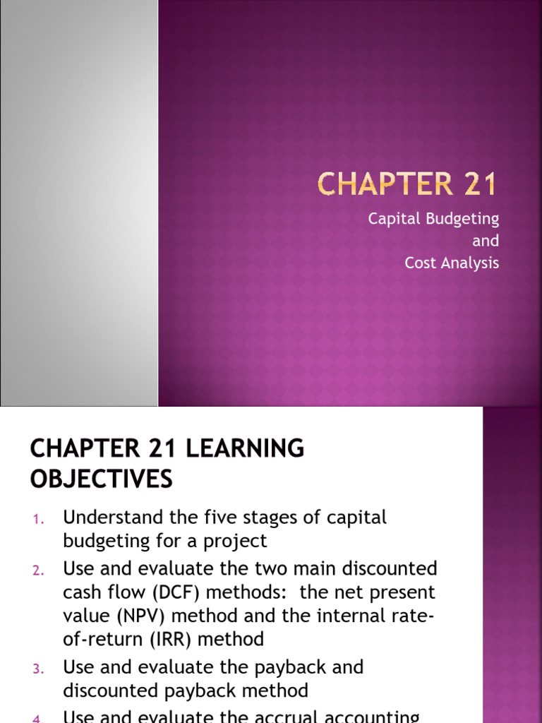 GE Hca15 PPT Ch21 Capital Budgeting | PDF | Net Present Value | Internal Rate Of Return