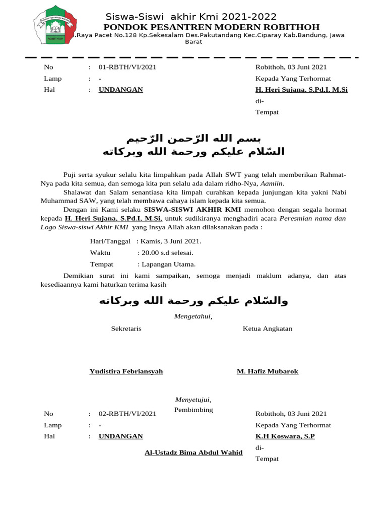 Surat Undangan Launching | PDF