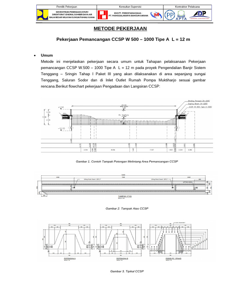 Metode Pemancangan Pekerjaan CCSP | PDF