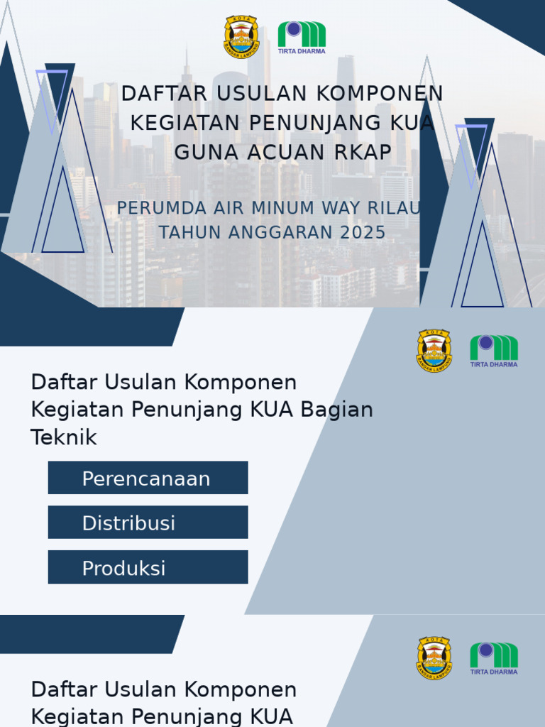 Daftar Usulan Komponen Kegiatan Penunjang Kua Guna Acuan Rkap | PDF