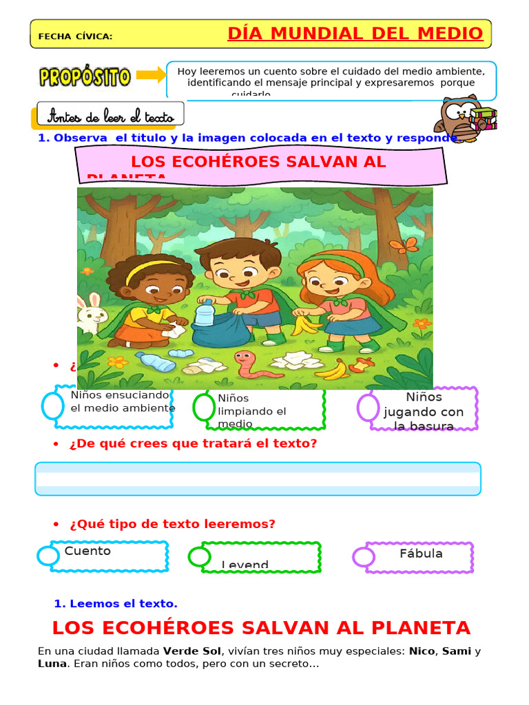 Fecha Civica Ficha Dia Del Medio Ambiente Maestras de Primaria Del Peru ...