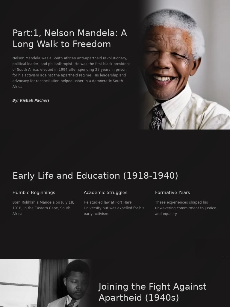 Part1,2,3 Nelson Mandela A Long Walk To Freedom | PDF | Nelson Mandela ...