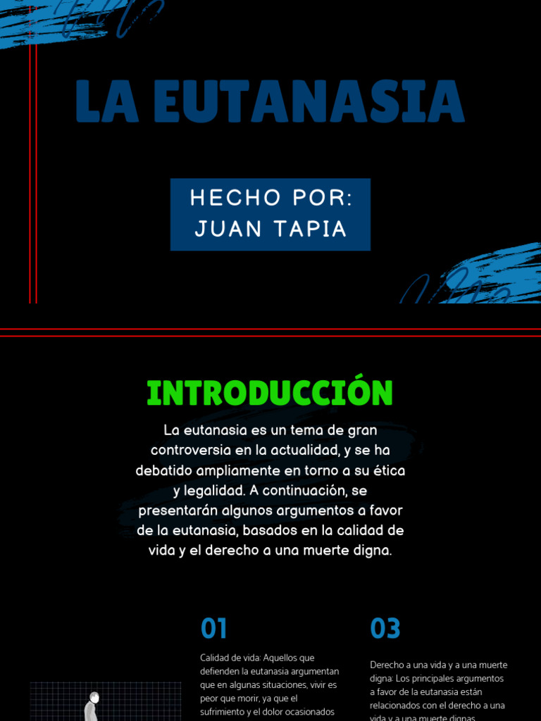 Presentación de Proyecto: Tema La Eutanasia | PDF