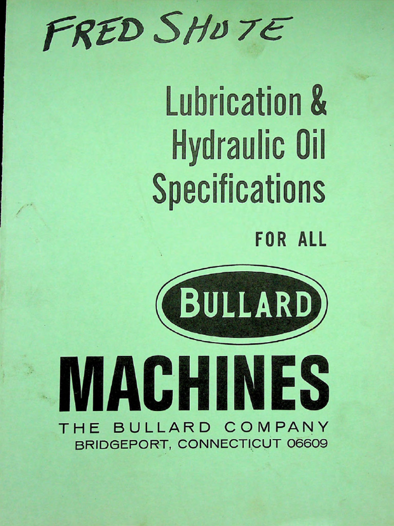 Bullard Dynatrol Lubrication | PDF | Motor Oil | Lubricant