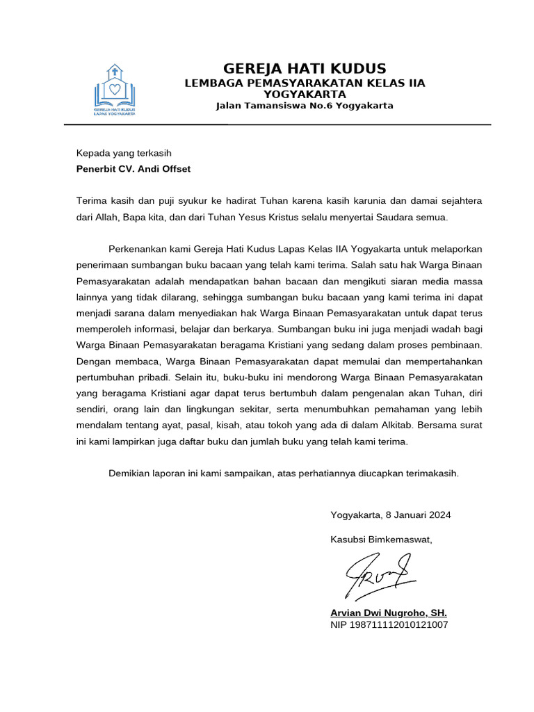 Laporan Penerimaan Buku Andi Offset | PDF