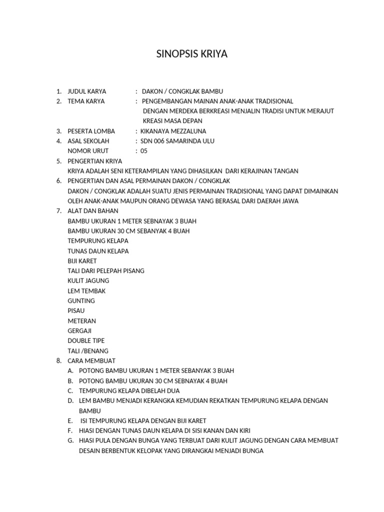 Sinopsis Kriya | PDF
