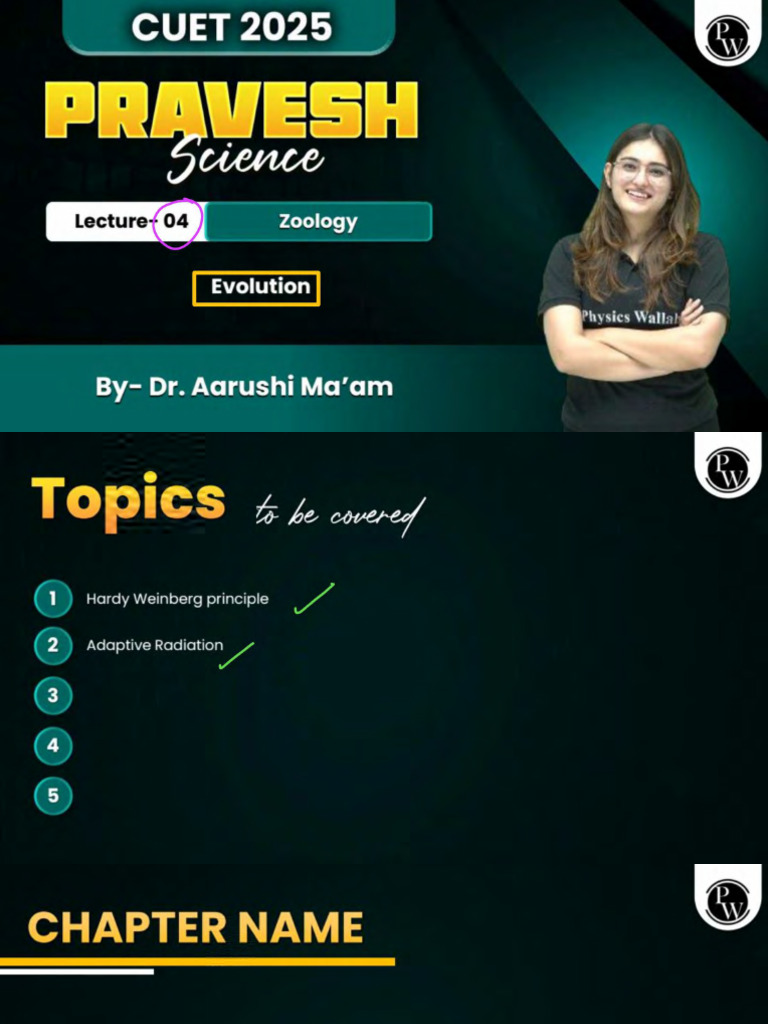 Evolution 04 - Class Notes - Pravesh 2025 CUET Science | PDF