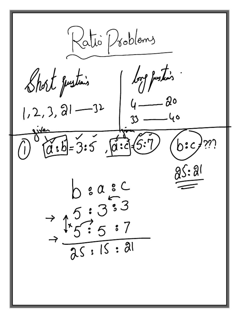 General Ability Ratio Problems | PDF