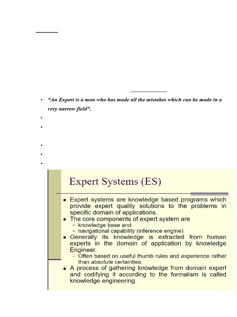 Module 5 - Part2 Expert System | PDF | Knowledge | Cognitive Science