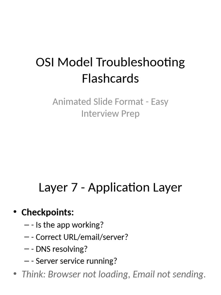 OSI - Model Troubleshooting | PDF