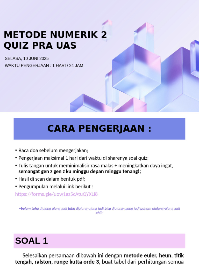 Contoh Soal Metode Numerik | PDF