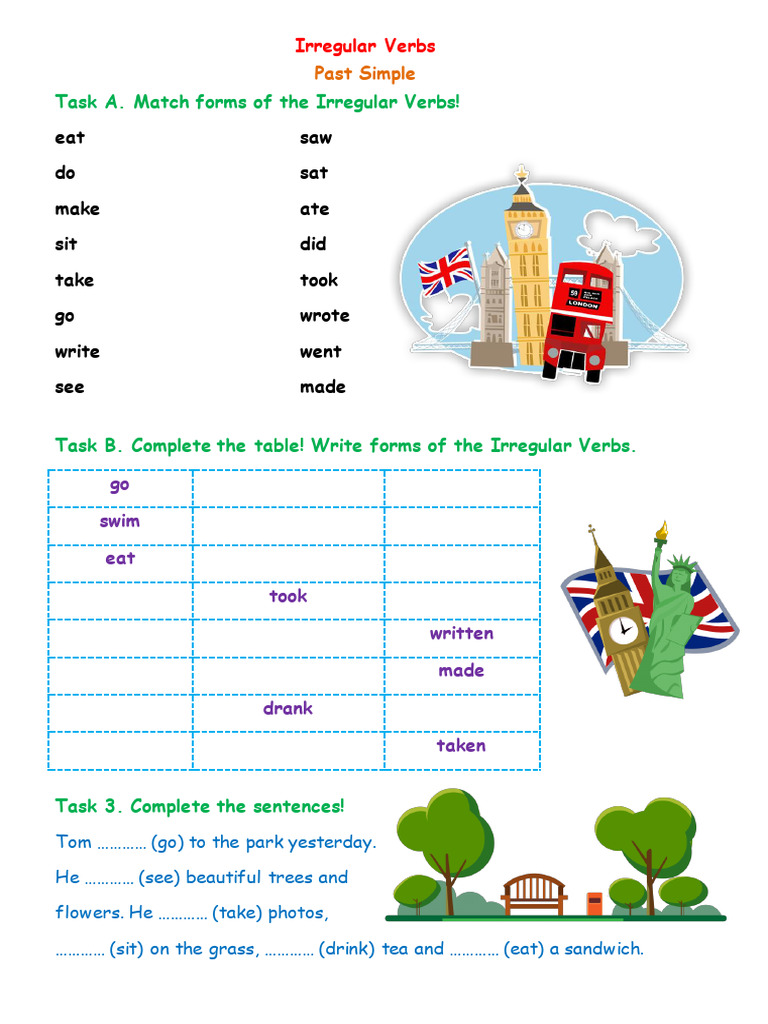 Irregular Verbs Practice Exercises | PDF