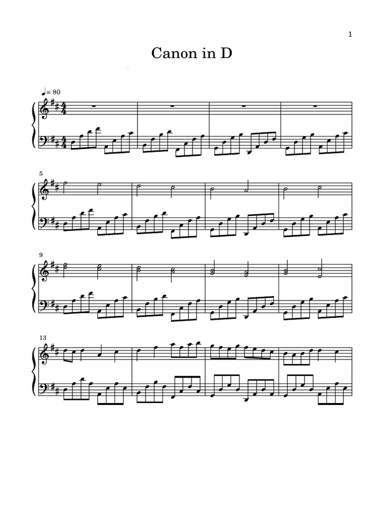 Canon in D (Edit) | PDF