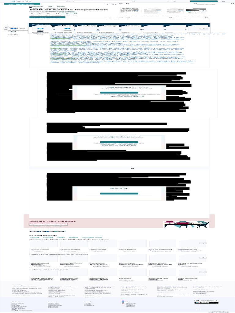 Sop of Fabric Inspection Knitting Clothing 27 02 | PDF | Textiles | Scribd